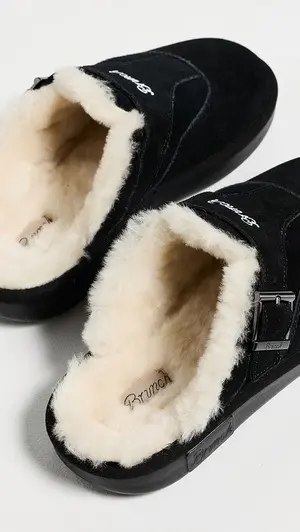 BRUNCH Amour Suede Shearling Slippers