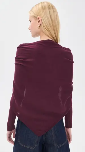 Sea Jane Merino Wool Henley Sweater With Matching Shawl
