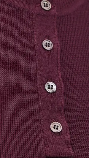 Sea Jane Merino Wool Henley Sweater With Matching Shawl