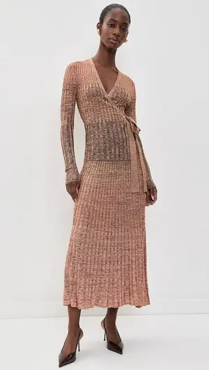 Zimmermann Mouline Rib Sweater Wrap Top