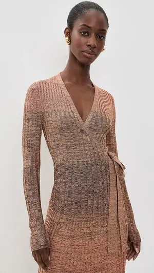 Zimmermann Mouline Rib Sweater Wrap Top