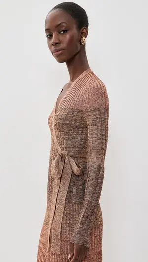 Zimmermann Mouline Rib Sweater Wrap Top