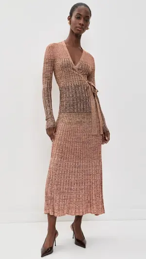 Zimmermann Mouline Rib Sweater Wrap Top