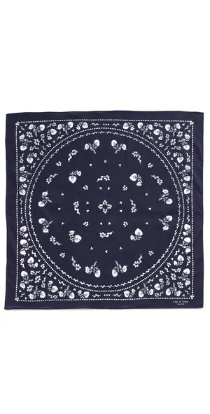 Rag & Bone Floral Western Bandana - Navy