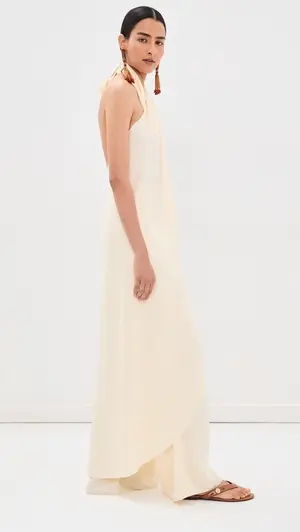 Johanna Ortiz Draped Halter Neck Top