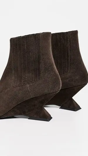 Attico Cheope Ankle Boots - Dark Brown