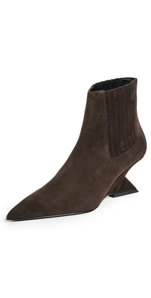 Attico Cheope Ankle Boots - Dark Brown