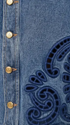 Ulla Johnson The Bobbi Denim Eyelet Jacket