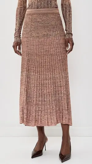 Zimmermann Mouline Rib Midi Skirt