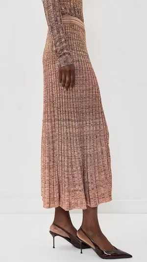 Zimmermann Mouline Rib Midi Skirt