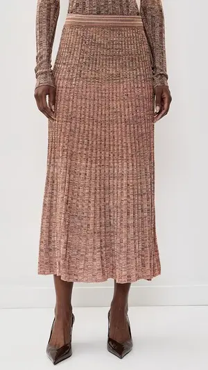 Zimmermann Mouline Rib Midi Skirt