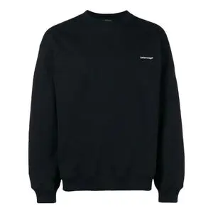 Balenciaga Contrast Logo Print Crewneck Sweatshirt - Black/white