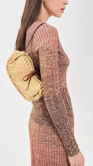 Ulla Johnson Marina Raffia Shoulder Bag - Natural