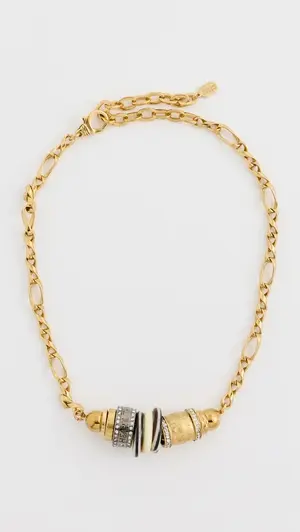 ELIZABETH COLE Tricia Necklace With Swarovski Crystals And Semi-precious Stones
