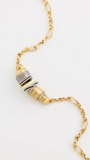 ELIZABETH COLE Tricia Necklace With Swarovski Crystals And Semi-precious Stones