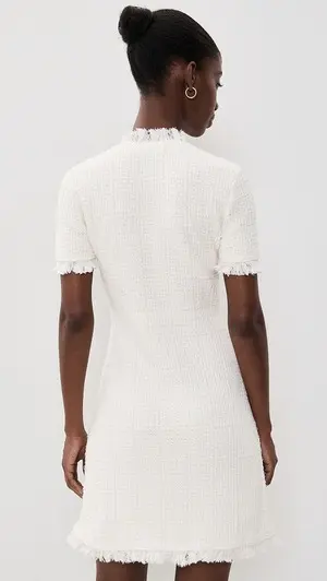 SELF-PORTRAIT Textured Knit Mini Dress