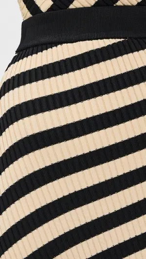 Zimmermann Valiant Deco Stripe Midi Skirt