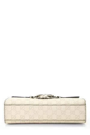 Gucci Cream Ssima Leather Emily Chain Shoulder Bag