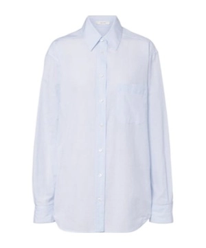 THE ROW Gavina Cotton Chambray Shirt - Blue