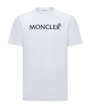 Moncler Logo Printed Crewneck T-shirt - White