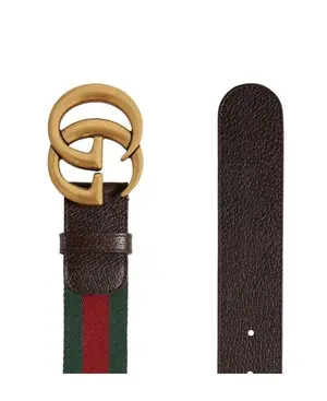 Gucci Web Belt With Double G Buckle