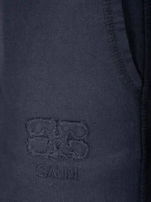 GANNI Logo-embroidered Drawstring Shorts