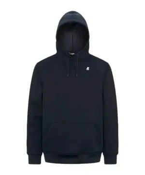 K-WAY Logo Patch Drawstring Hoodie - Black