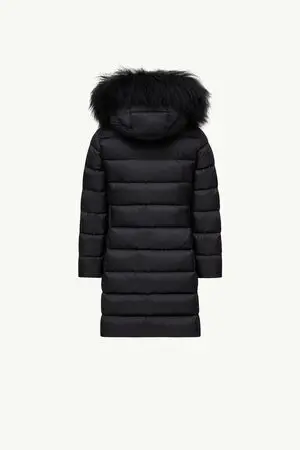 Moncler Abelle Hooded Shearling-trimmed Down Jacket