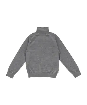 DOUUOD Turtleneck Raglan-sleeve Sweater - Grey