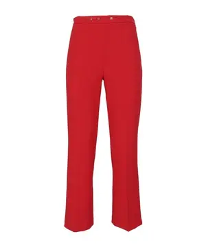 Elisabetta Franchi Pleated Flared Pants - Red