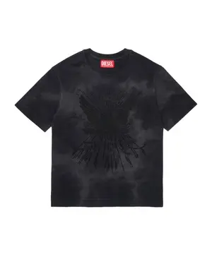 DIESEL® Graphic-print Cotton T-shirt - Black