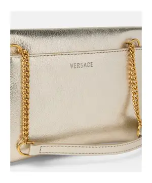 Versace Laminated Leather Shoulder Bag