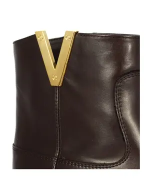 VIA ROMA 15 V Logo Round-toe Boots