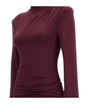 ROTATE BY BIRGER CHRISTENSEN Draped Ruched Mini Dress