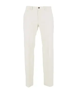 BRIGLIA 1949 Casual Trousers With Belt Loops - White