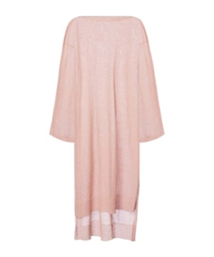 Alaïa Knitted Linen And Silk Kaftan - Pink
