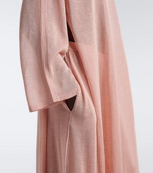Alaïa Knitted Linen And Silk Kaftan