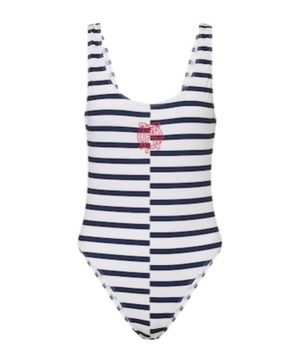 JEAN PAUL GAULTIER Logo Striped Swimsuit - Blue