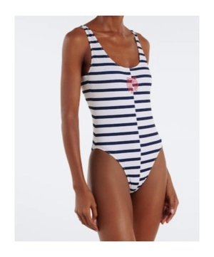 JEAN PAUL GAULTIER Logo Striped Swimsuit
