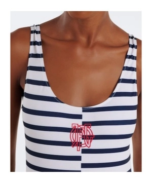 JEAN PAUL GAULTIER Logo Striped Swimsuit