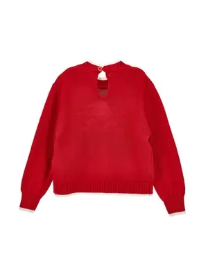 Monnalisa Dalmatian-intarsia Sweater