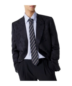 Valentino Garavani Floral Jacquard Linen And Silk Blazer