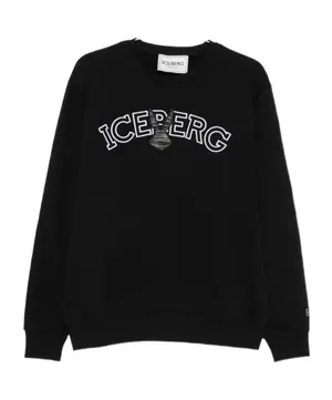 Iceberg Logo Embroidered Crewneck Sweatshirt - No