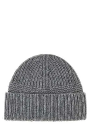 Miu Miu Grey Wool Blend Beanie Hat