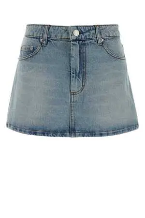 AMI Paris Denim Mini Skirt - Blue