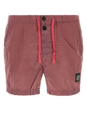 Stone Island Dark Nylon Swimming Shorts - Pink