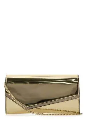 JIMMY CHOO Synthetic Leather Emmie Clutch - Gold