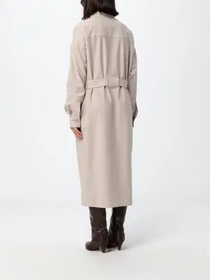 Fabiana Filippi Wool-blend Midi Chemisier Dress With Waist Belt