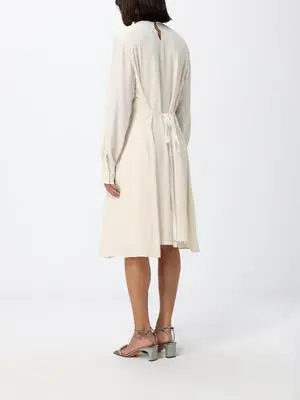 Fabiana Filippi A-line Crêpe De Chine Midi Dress With Plastron