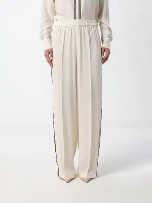 Fabiana Filippi Wide Leg Trousers With Contrast Piping